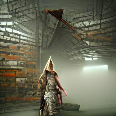 pyramid head guarding the final level of silent hill - AI Generated ...