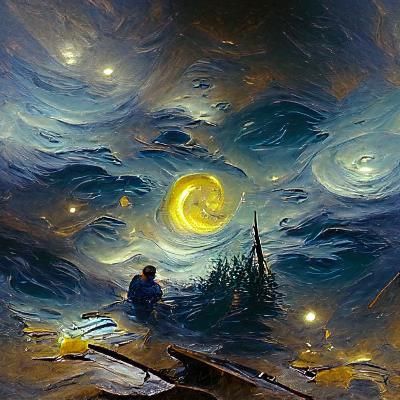 A Starry Night - AI Generated Artwork - NightCafe Creator