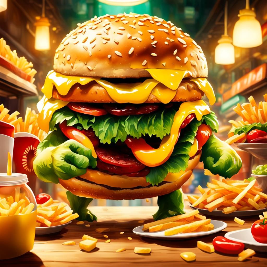 Fries, RRUUNN!!! They're going to eat us! - AI Generated Artwork ...