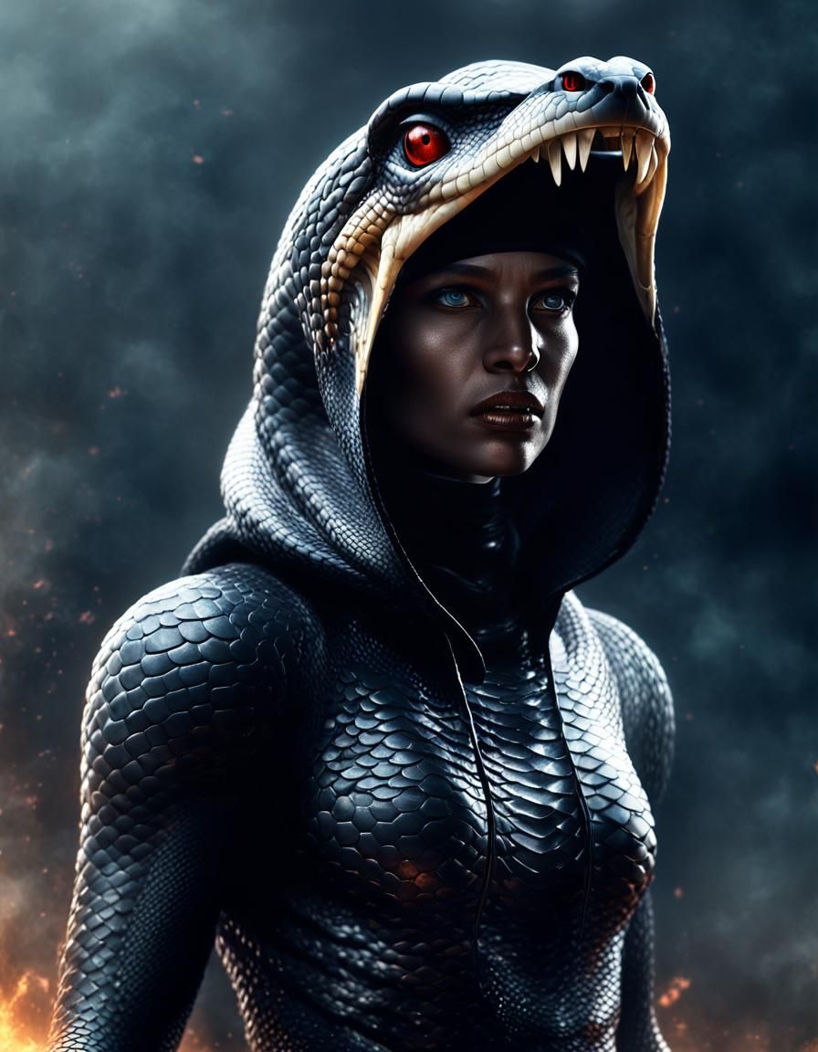 hyper realistic, perfect, smooth, HD Quality, female king cobra ...