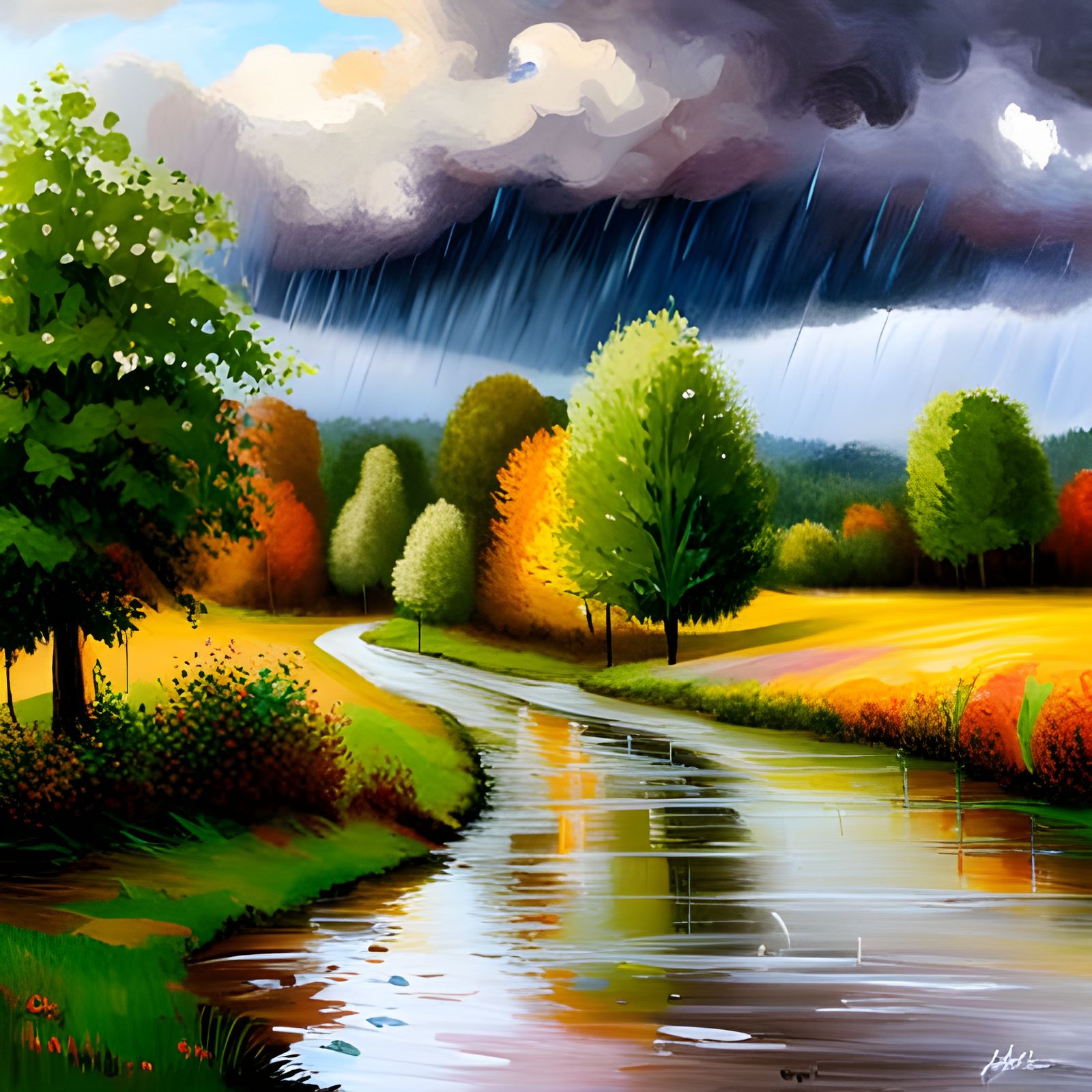 April Rain Showers - AI Generated Artwork - NightCafe Creator