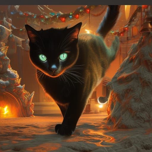Black Cat - AI Generated Artwork - NightCafe Creator