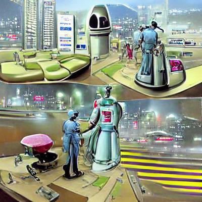 Robots ensure the smooth functioning of a Futuristic City ...