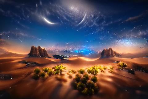 Desert landscape - AI Generated Artwork - NightCafe Creator