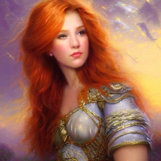 Auburn haired Amazon portrait - AI Generated Artwork - NightCafe Creator