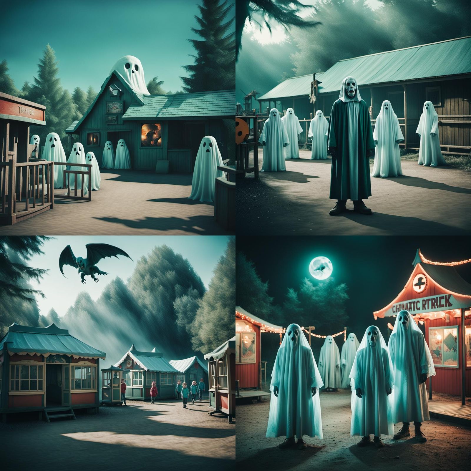 The ghosts in the holiday camp theme park - AI Generated Artwork ...