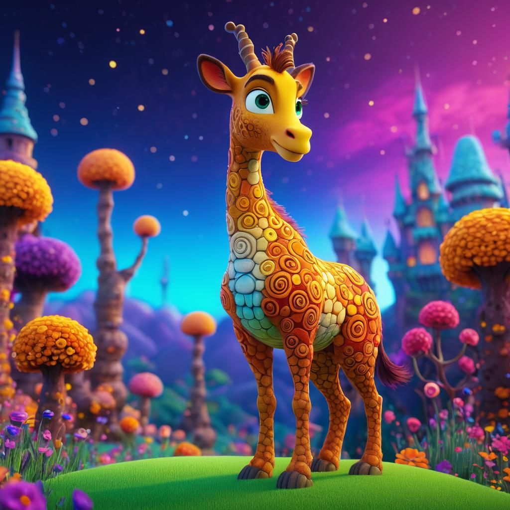 A Whimsical Giraffe inspired Creature - AI Generated Artwork ...