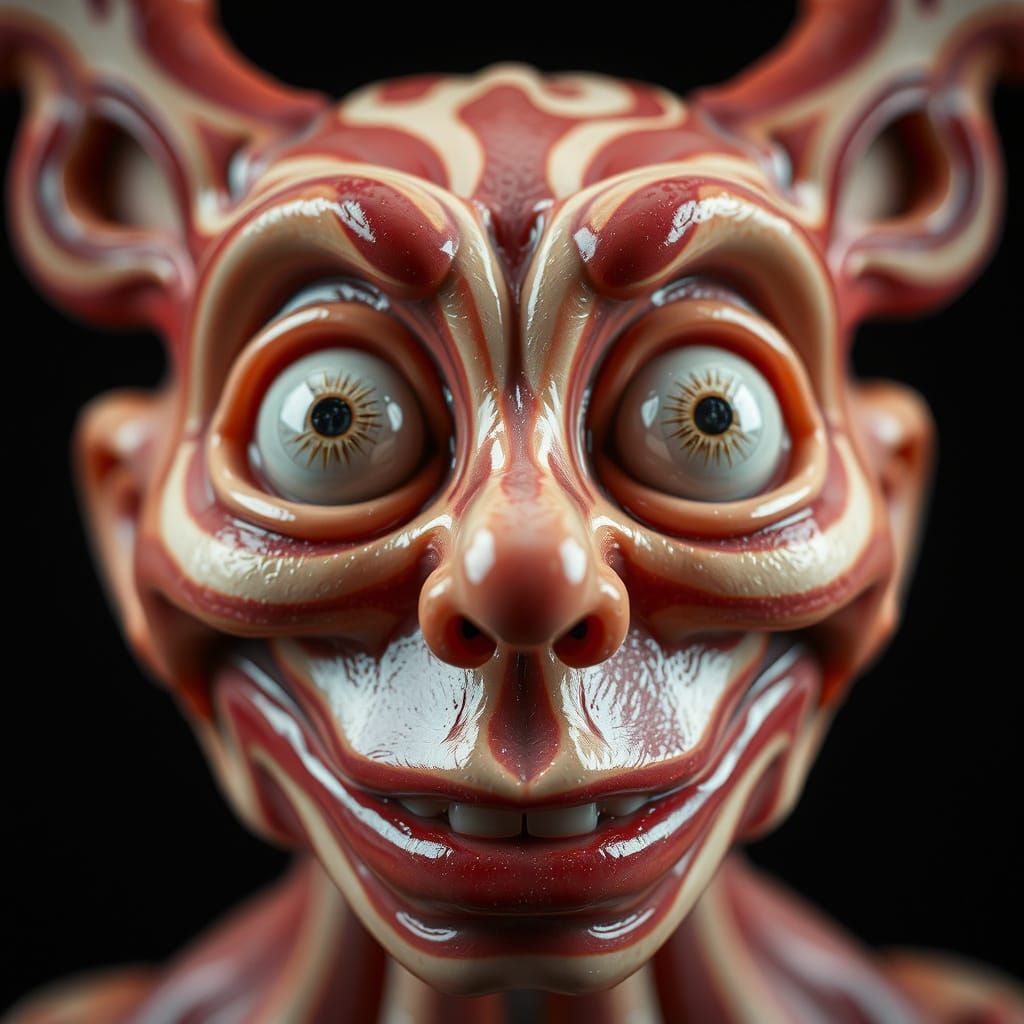 Bacon face - Surreal Bacon Portrait in a Cyberpunk Aestheti...