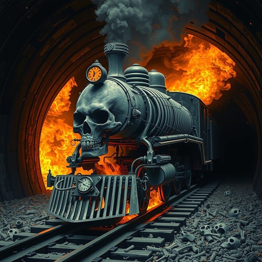 Freight Out of Hell - Skeletal Locomotive Unleashes Timeless...