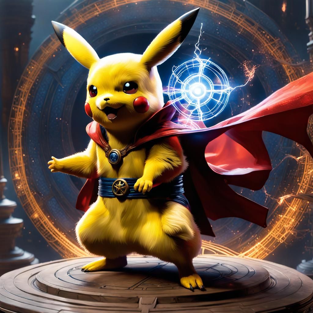 Pikachu as Doctor Strange ; acrylic by Wadim Kashin, James Gurney ...