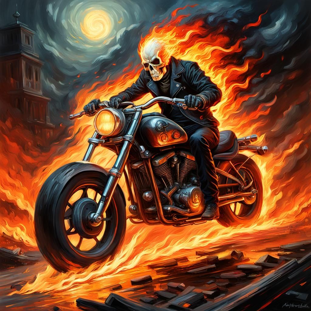Ghost rider - AI Generated Artwork - NightCafe Creator
