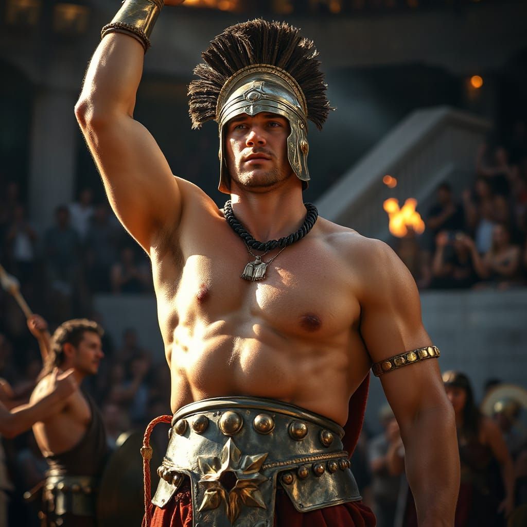 victorious in the arena - Heroic Greek Gladiator Triumphs i...
