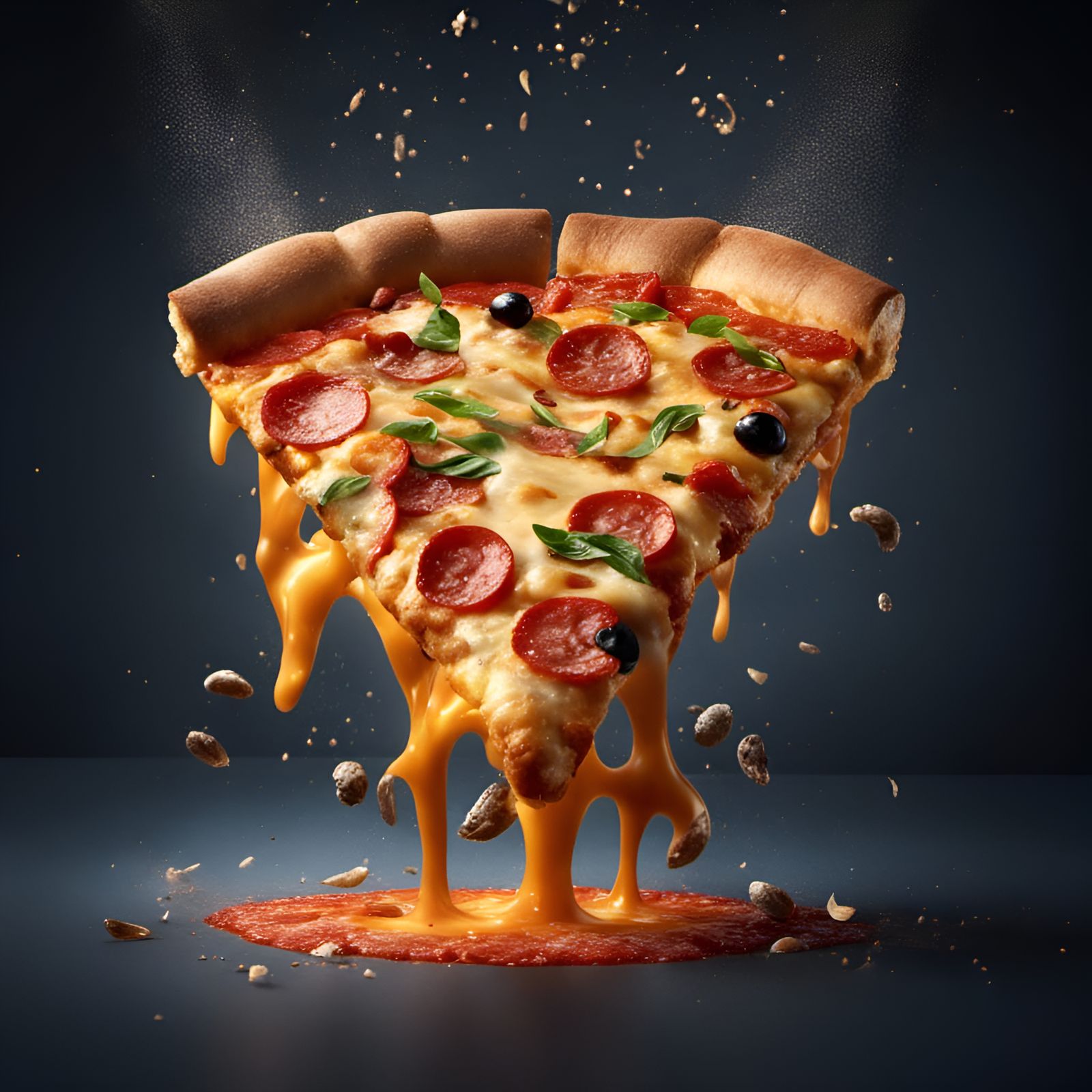 Fiery, Luscious, Pizza - AI Generated Artwork - NightCafe Creator
