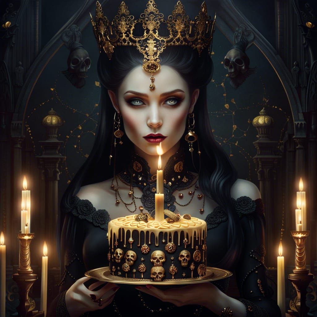 Goth cake - AI Generated Artwork - NightCafe Creator
