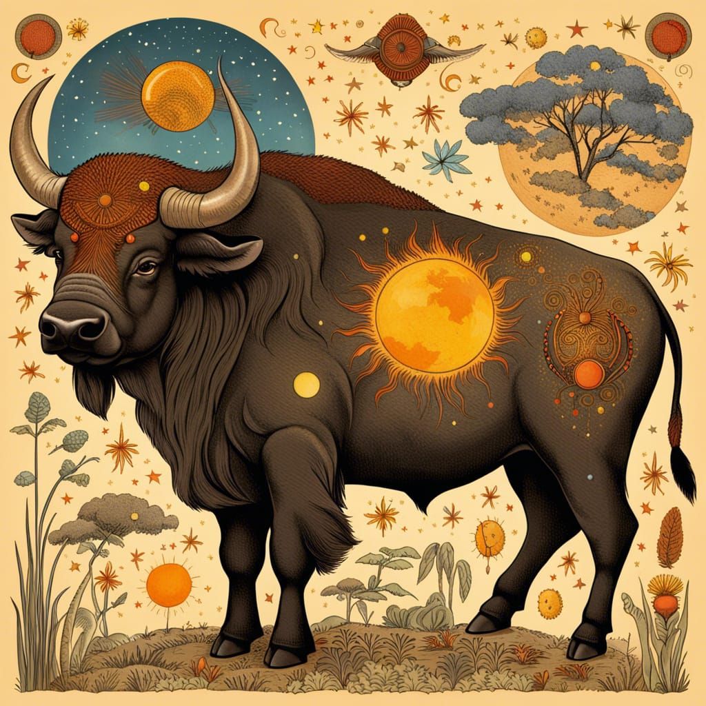African Buffalo - AI Generated Artwork - NightCafe Creator