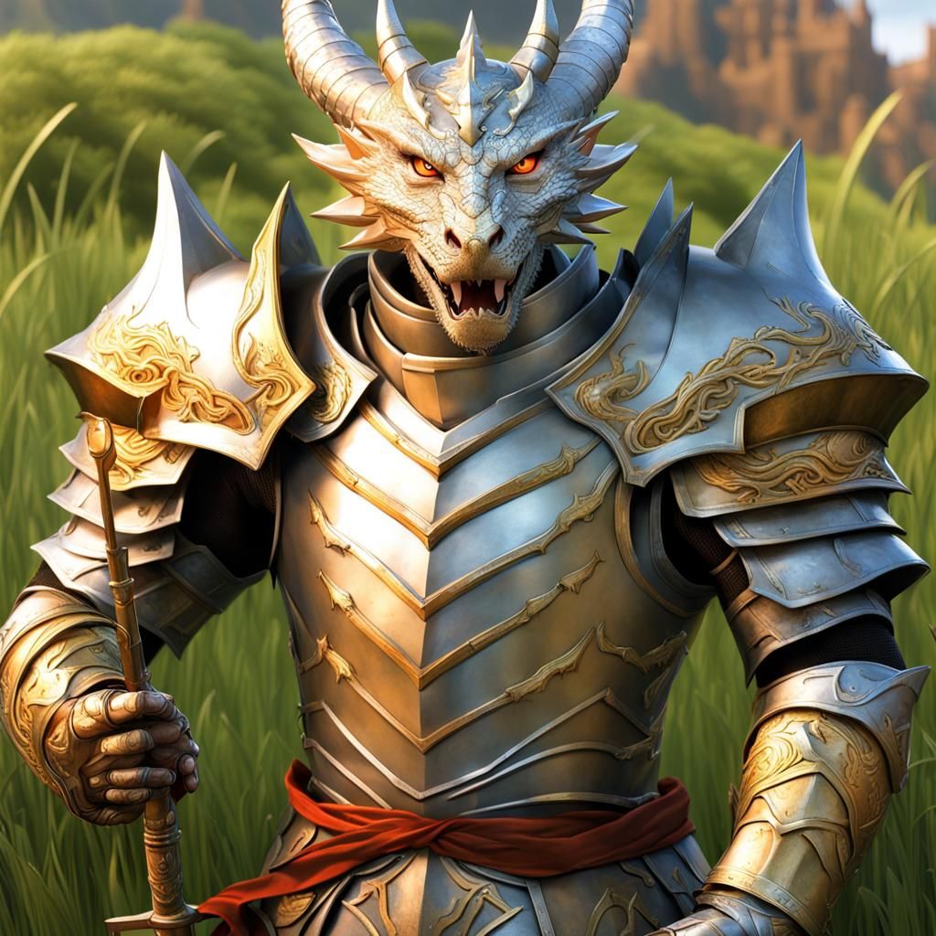 Half-Dragon Knight - AI Generated Artwork - NightCafe Creator