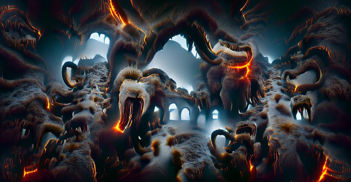 Cavern of liminal planes of Hell - AI Generated Artwork - NightCafe Creator