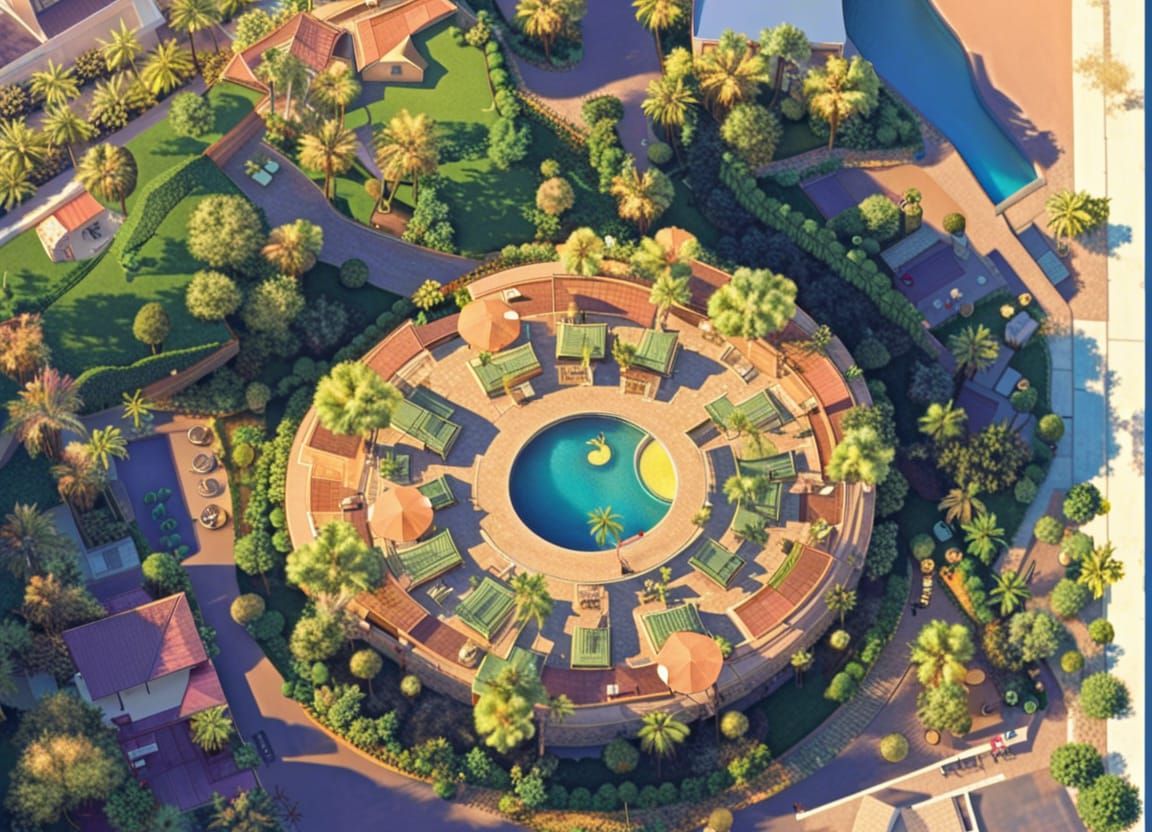 The neighbors had 3 swimming pools to show off - AI Generated Artwork ...