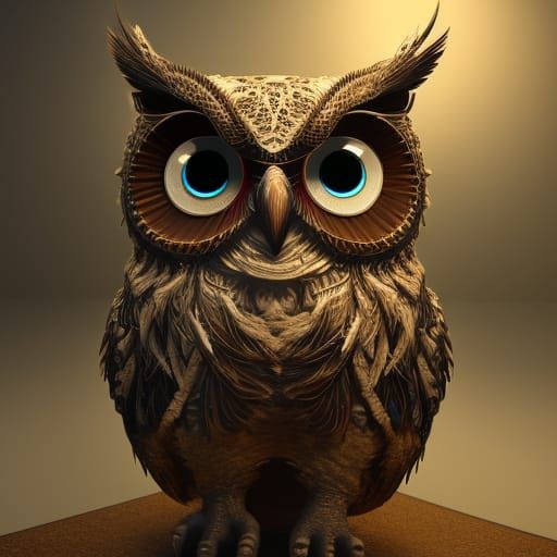 Bio mechanical Owl - AI Generated Artwork - NightCafe Creator