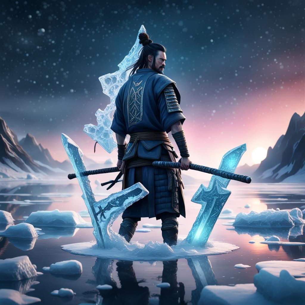 The ice samurai - AI Generated Artwork - NightCafe Creator