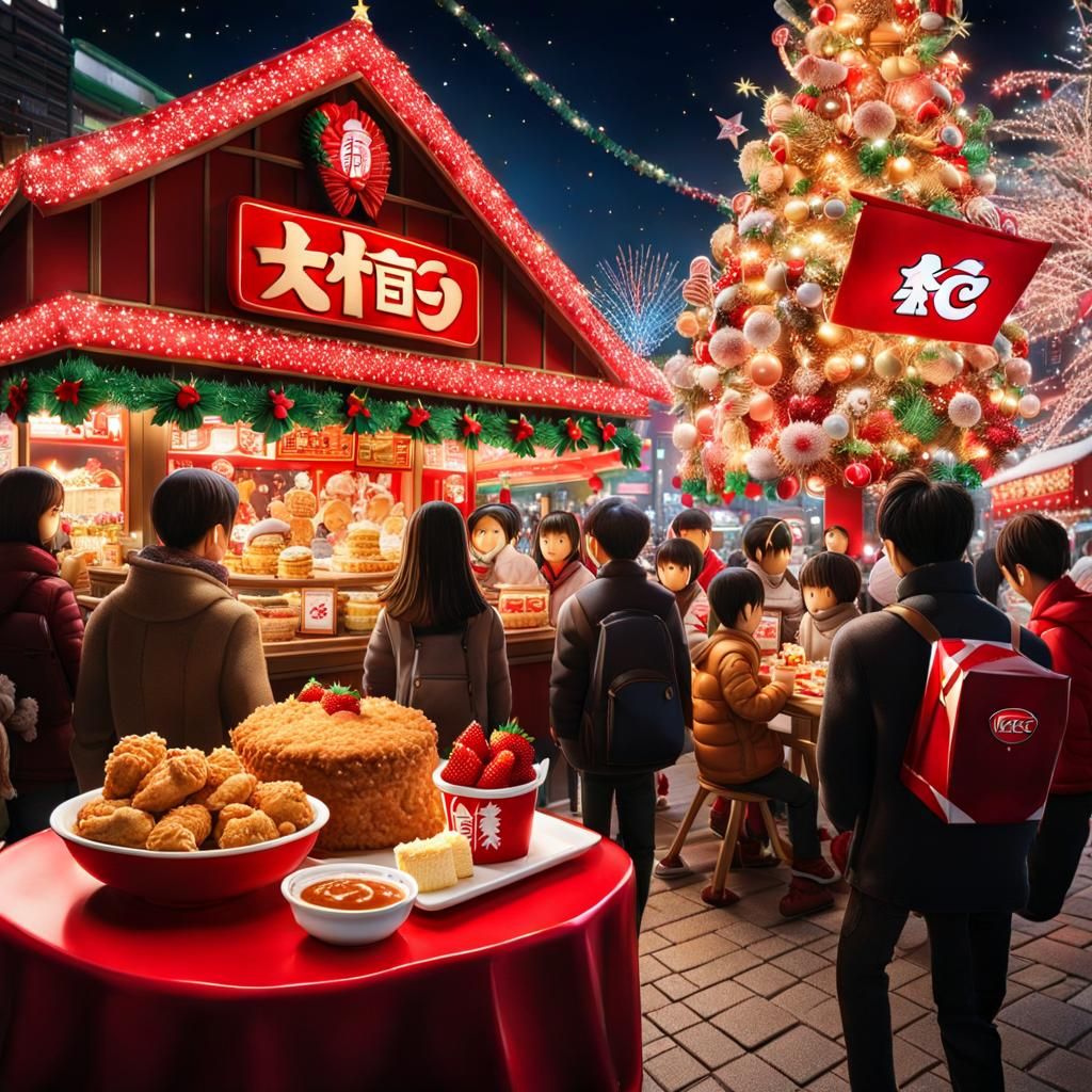 A Japanese Christmas Scene #1 - AI Generated Artwork - NightCafe Creator
