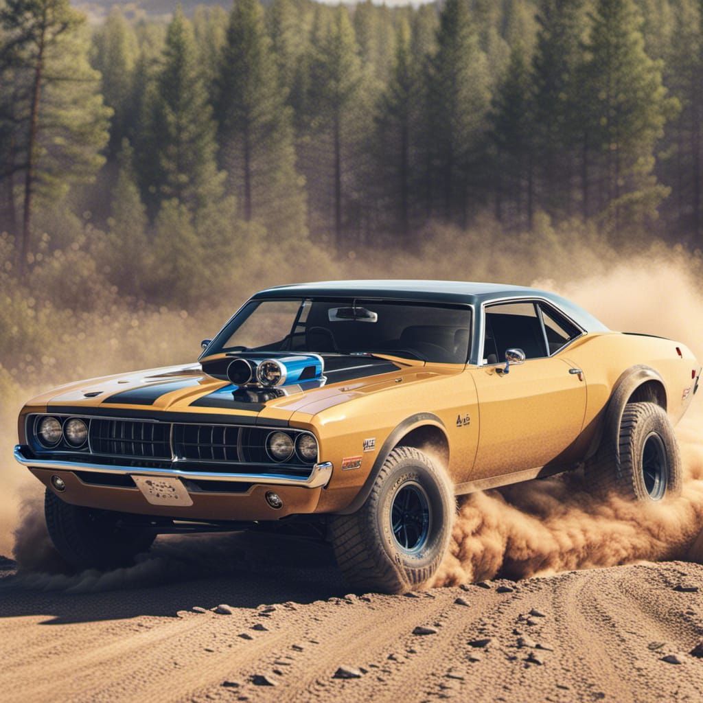 Offroad muscle car - AI Generated Artwork - NightCafe Creator