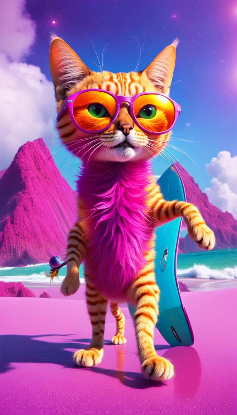 Beach Cats, Alien beach and cat alien - AI Generated Artwork ...