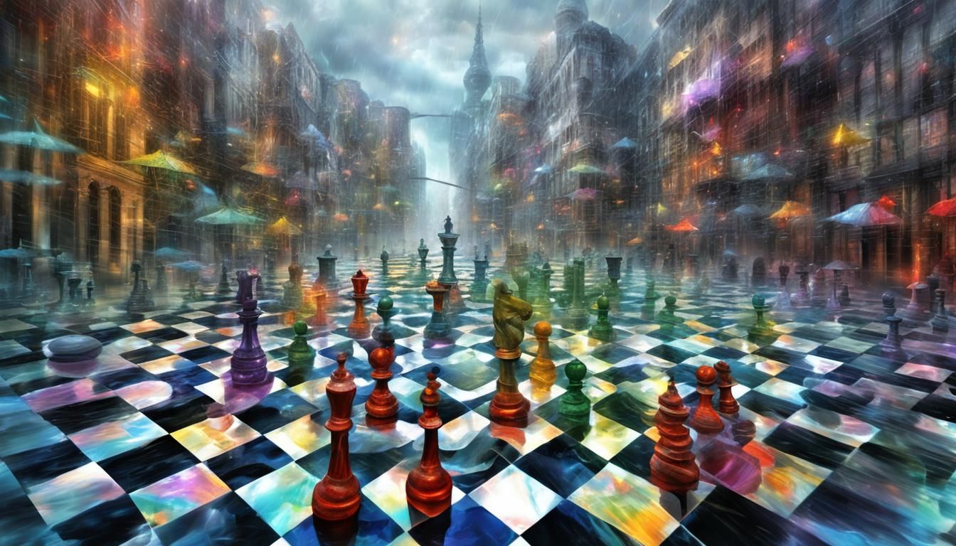 The daily 8x8 rat race commuters in the rain - AI Generated Artwork ...