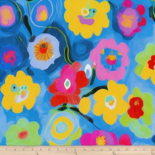 vibrant spring colours, folk art style, the neighborhood - AI Generated ...