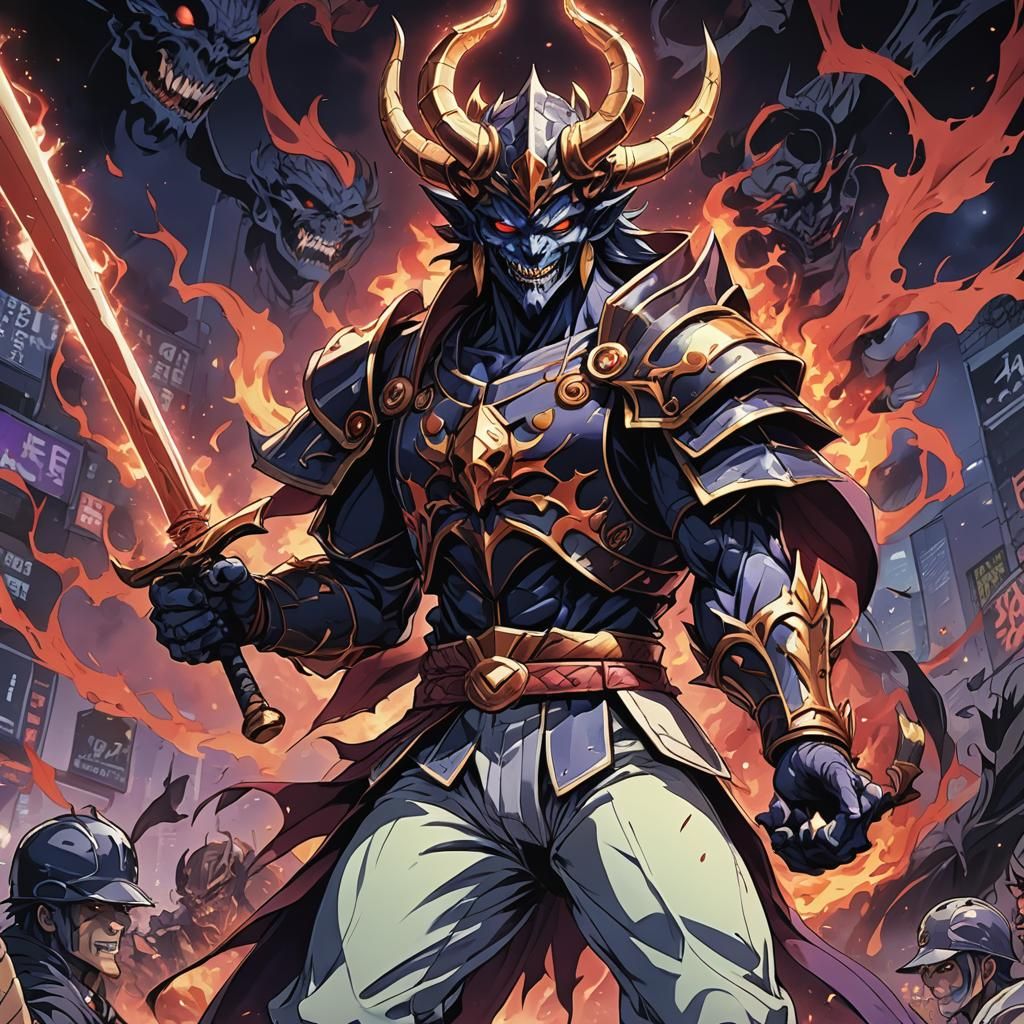 Supreme Demon Lord baseball - AI Generated Artwork - NightCafe Creator