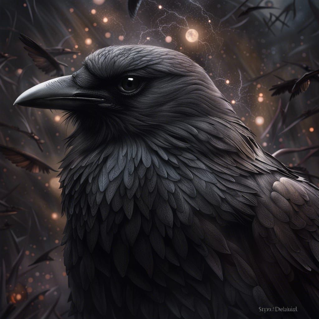 Crow's portrait - AI Generated Artwork - NightCafe Creator