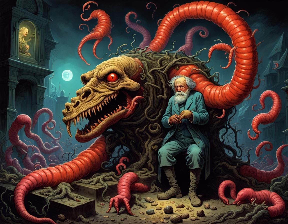 Grandpa's Freaky Foot Monster - AI Generated Artwork - NightCafe Creator