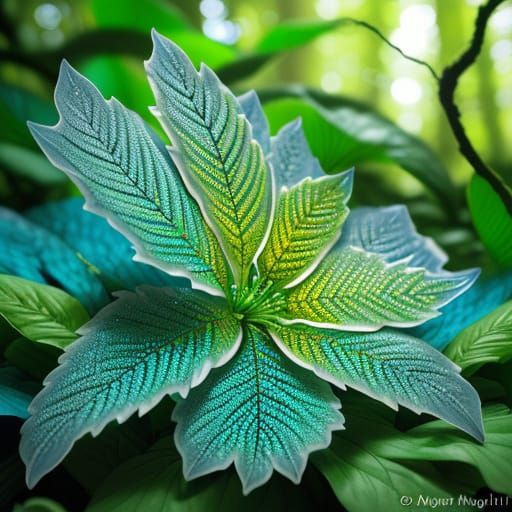 Bio-Organic Armor Radiates Ethereal Glow in Golden... - AI Art