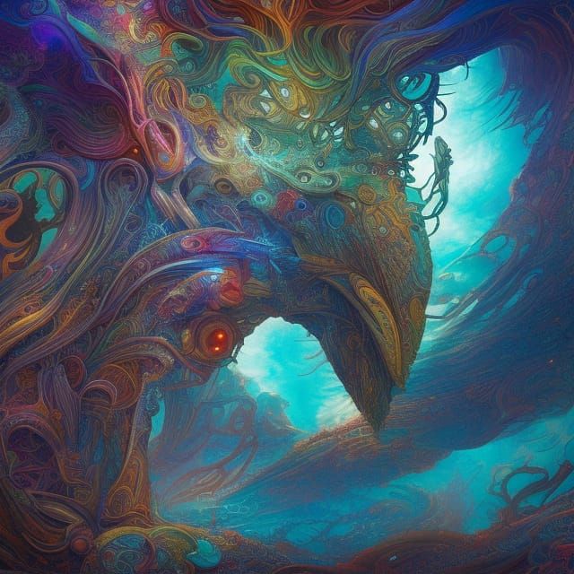 Alien sea life - AI Generated Artwork - NightCafe Creator