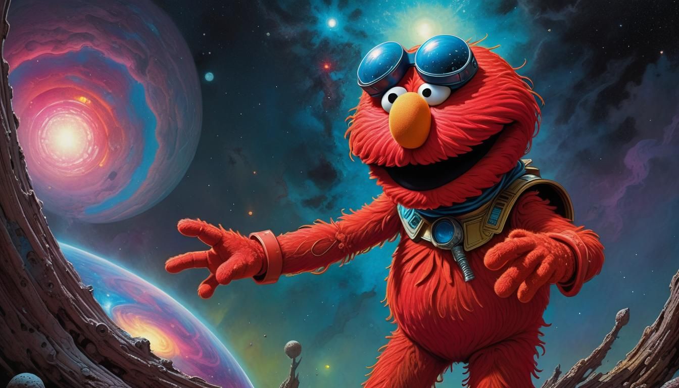 Elmo as a Guardian of the Galaxy - AI Generated Artwork - NightCafe Creator