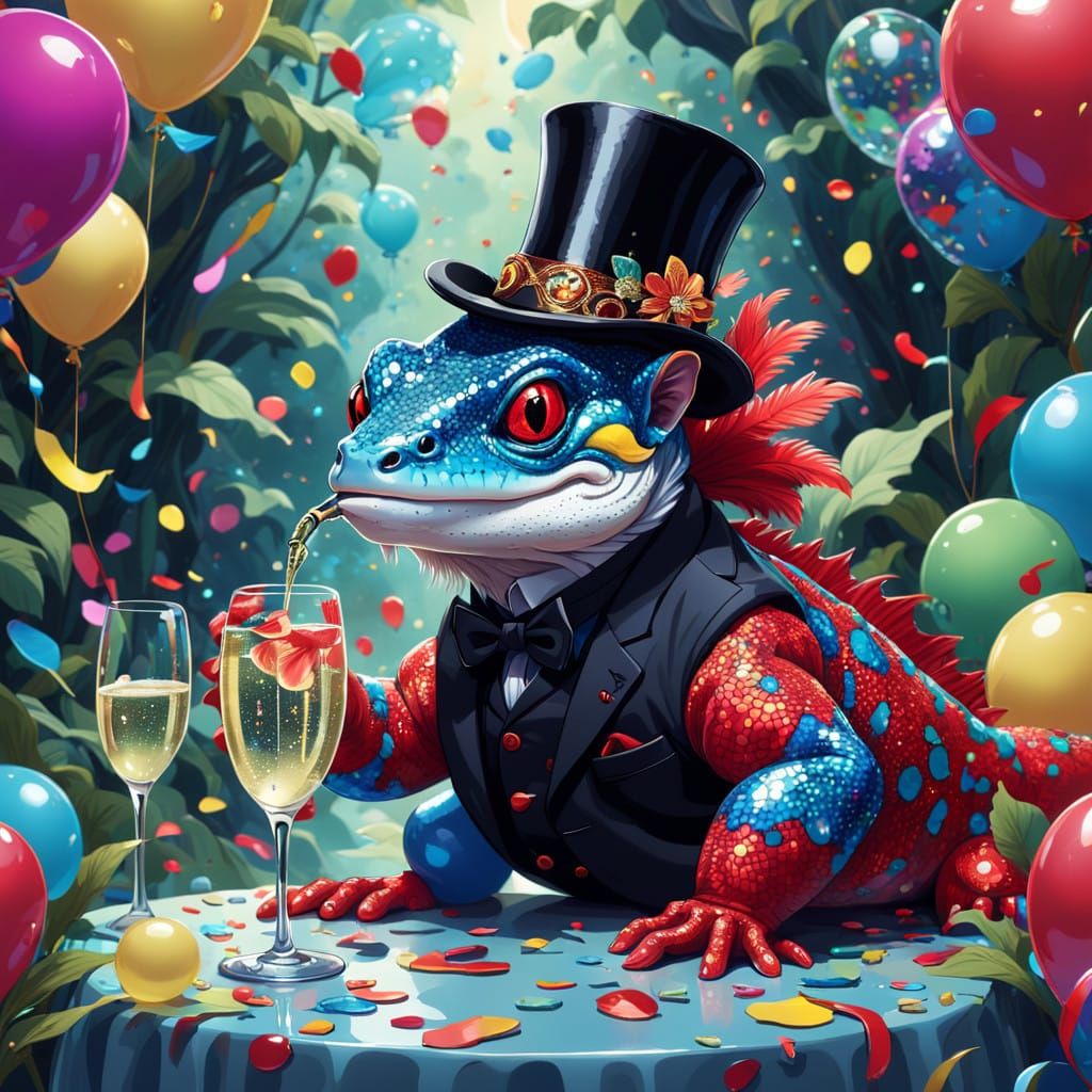 A whimsical, anthropomorphic creature that's a hybrid half walleye fish ...