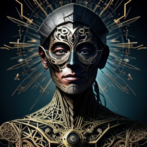 Double Exposure Artwork of Shattered Work Life Bal... - AI Art