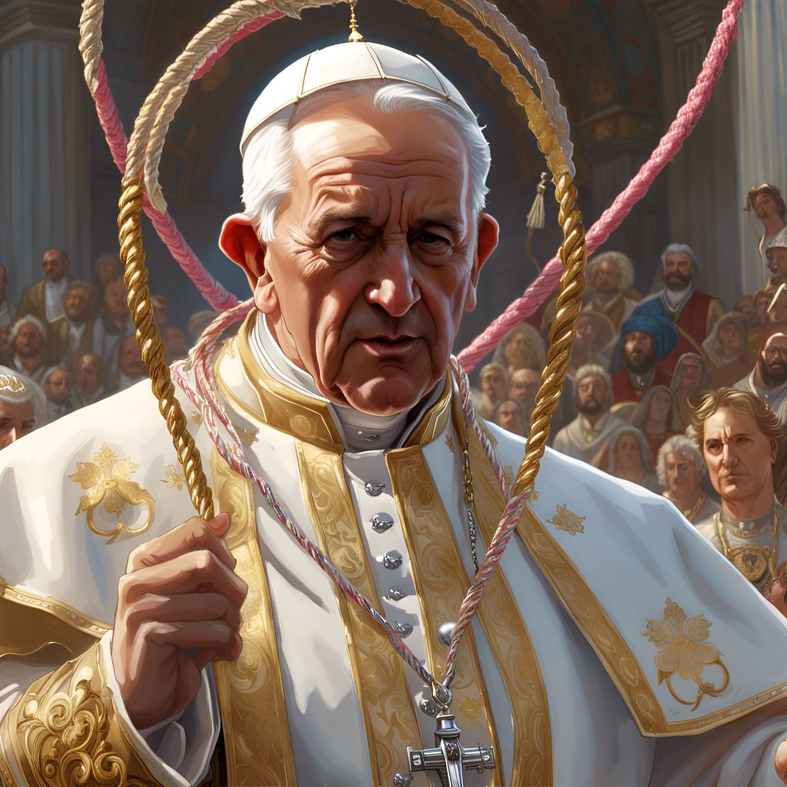 Jump Rope Pope - AI Generated Artwork - NightCafe Creator