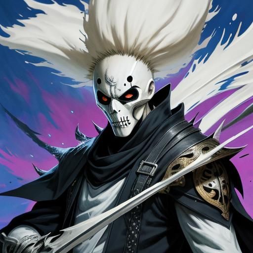 Bleach, mask, hollow. - AI Generated Artwork - NightCafe Creator