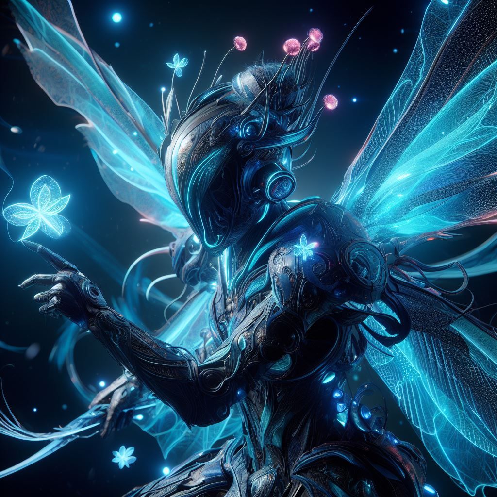 Cyborg Fairy : Casting Flowers Edition - AI Generated Artwork ...