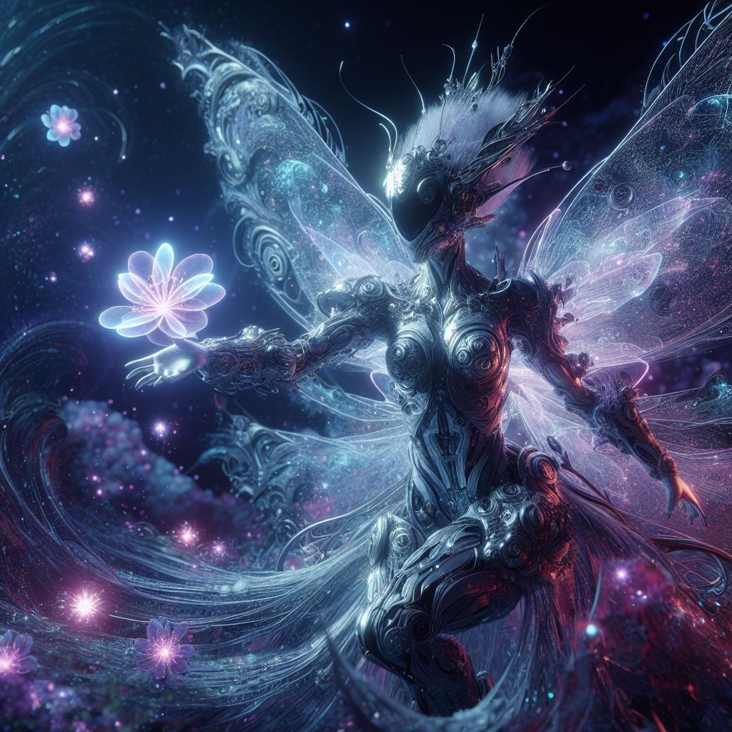 Cyborg Fairy : Casting Flowers Edition - AI Generated Artwork ...
