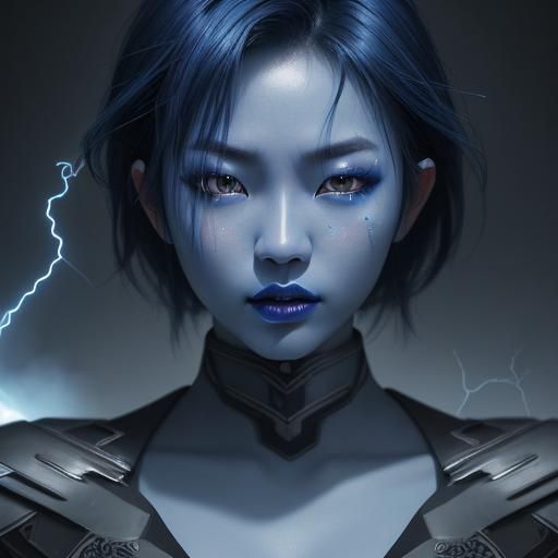 Kali Neelam ("Black Sapphire") facial reference art - AI Generated ...