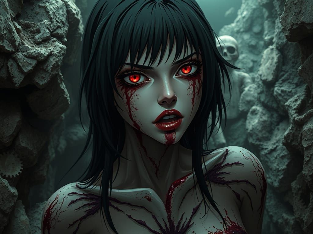 Decaying Beauty in Ancient Ruins - AI Art