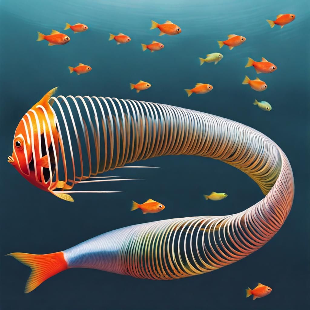 Slinky Fish - AI Generated Artwork - NightCafe Creator