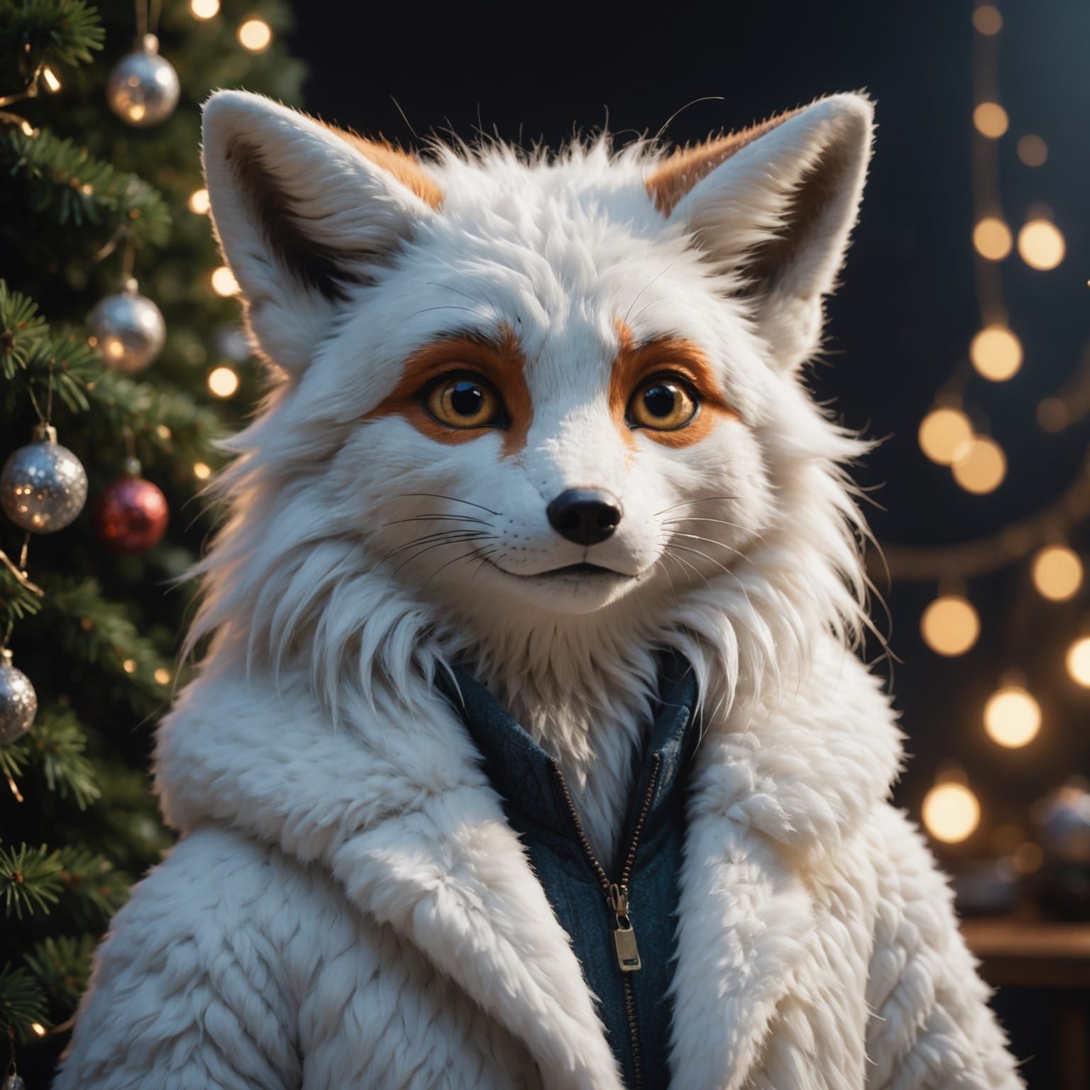Zootopia-Style Fox in Winter Wonderland - AI Art