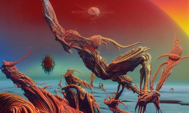 weird creatures in space - AI Generated Artwork - NightCafe Creator