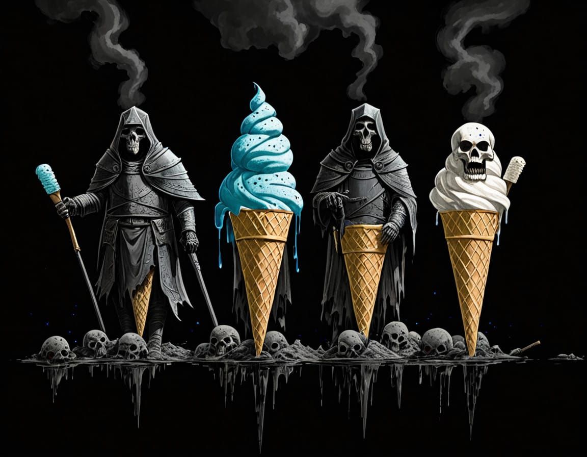 four horsemen of the apocalypse - pestilence, war, famine, death ...