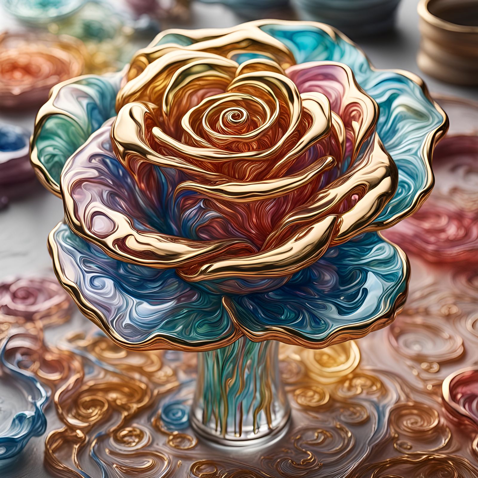 Easter Rose - AI Generated Artwork - NightCafe Creator