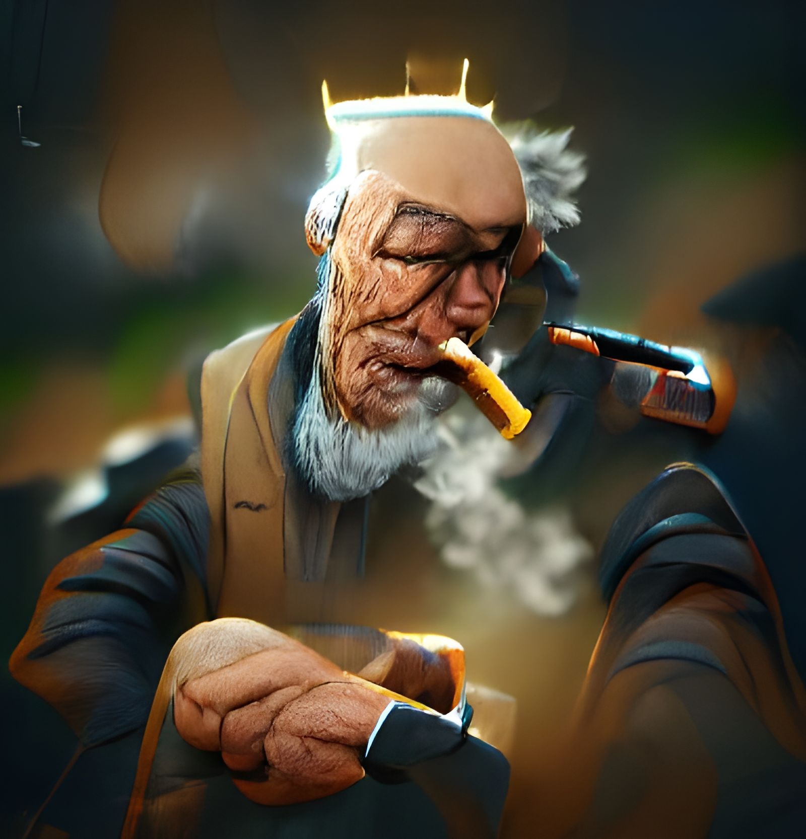 Cigar smoker - AI Generated Artwork - NightCafe Creator