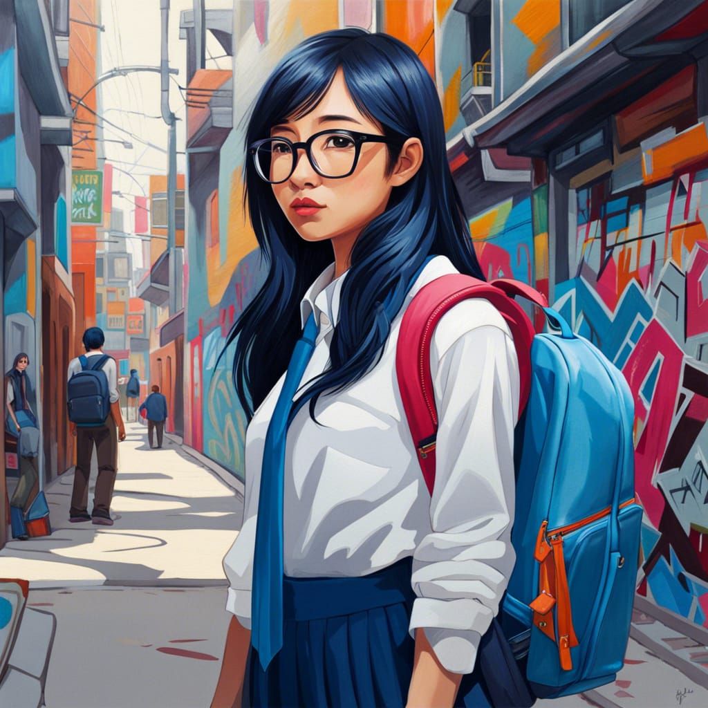 First Day Of School In Sendai - AI Generated Artwork - NightCafe Creator